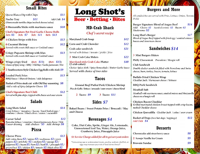 Barbeque Restaurant Frederick MD | Long Shot's Barbeque Menu